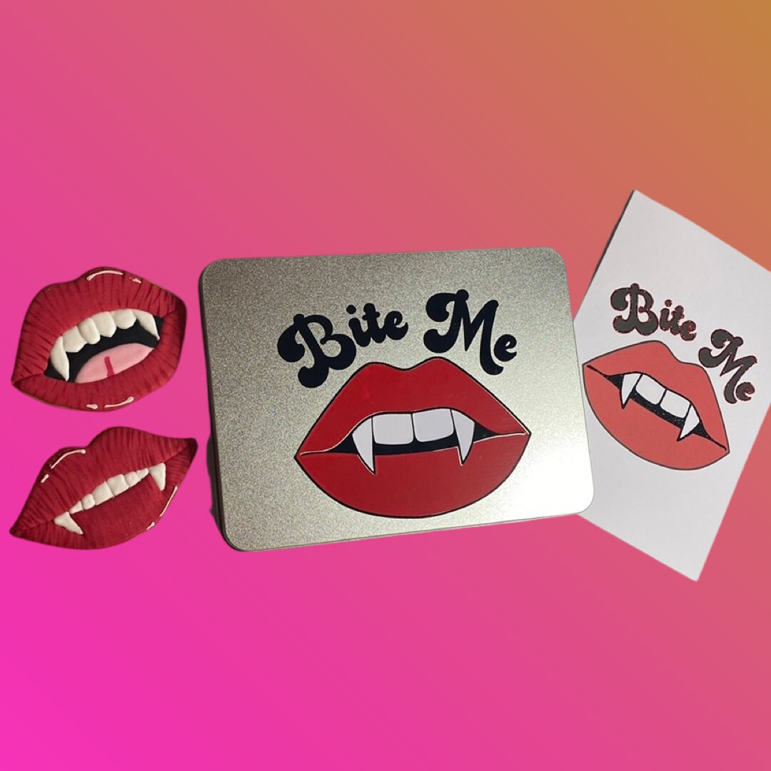 Bite Me 2 Cookies & Custom Tin - Etsy