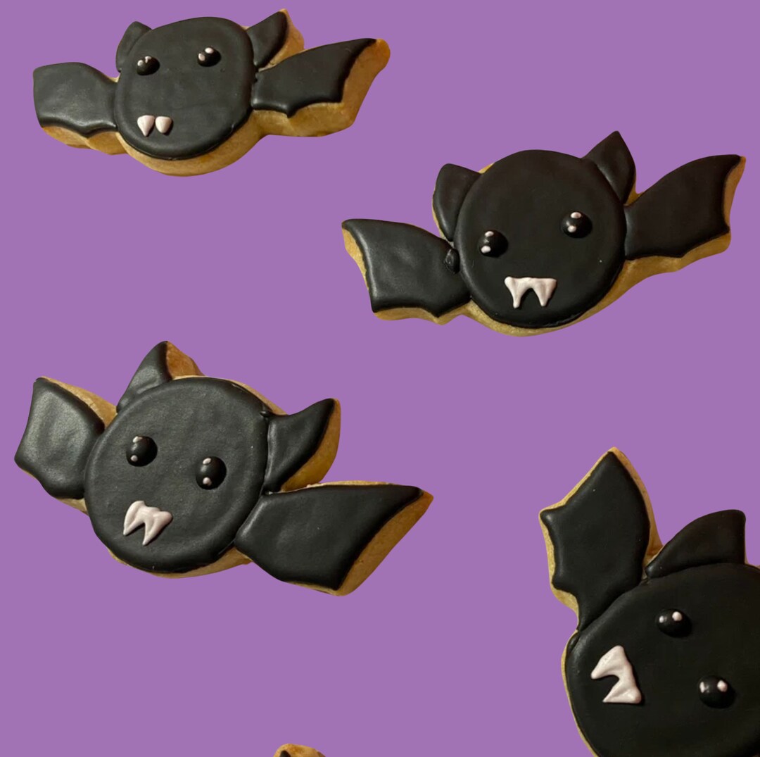 Spooky Bat Cookies - Halloween Biscuits - Etsy