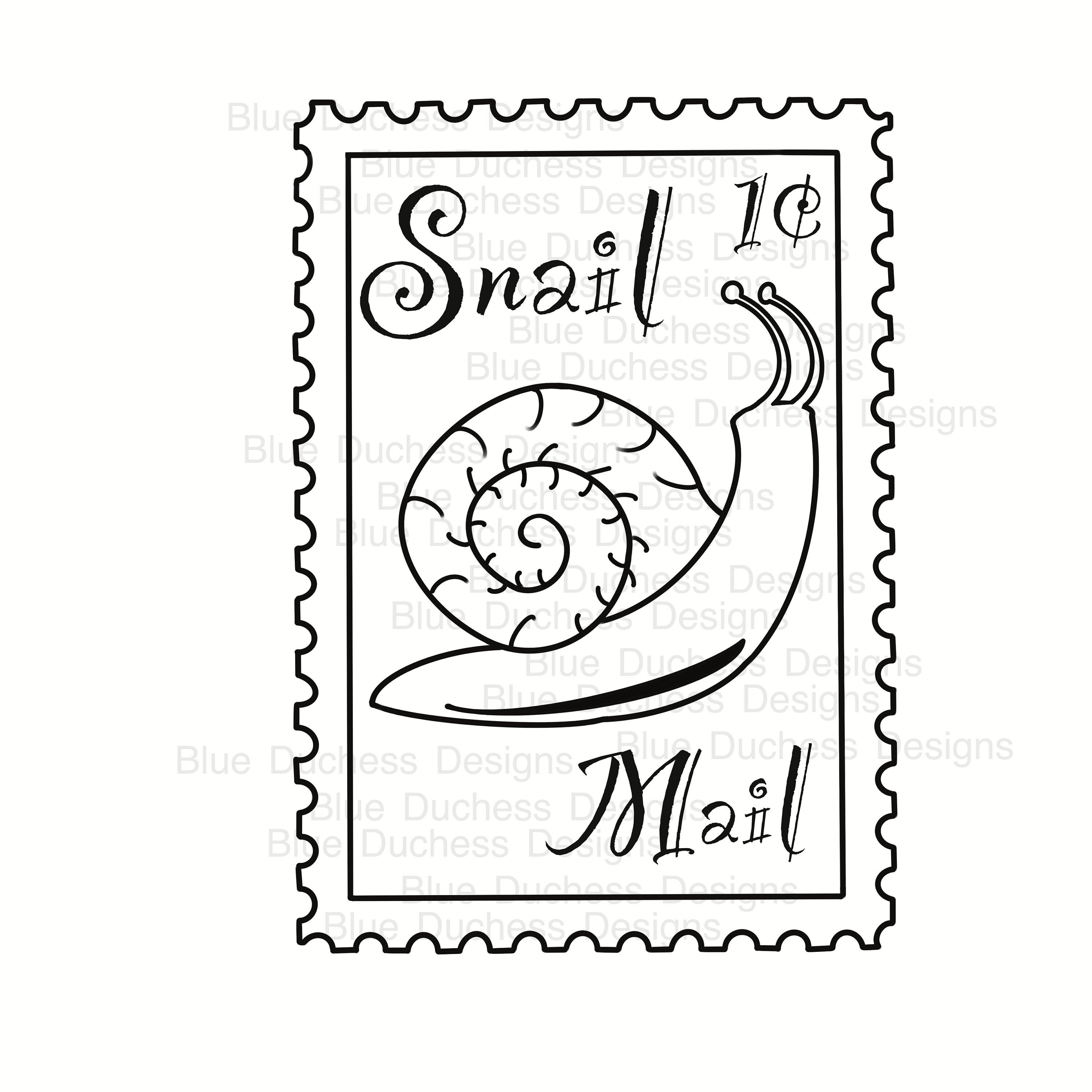 Snail Mail Stamp Digital Art , Retro 70’s, Svg, Digital Download, Png ...