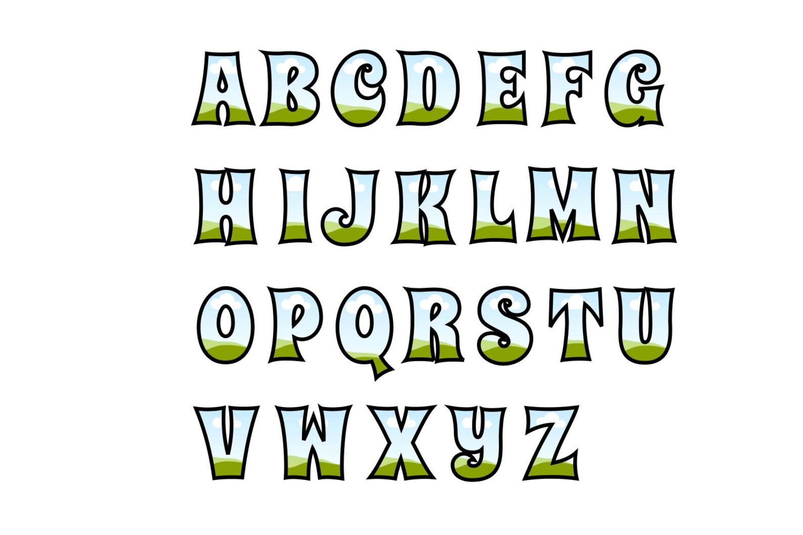 Canva Frame Template Alphabet Set,blank Letters,transparent Spicy Rice ...