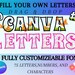 Canva Frame Template Alphabet Set,blank Letters,transparent Spicy Rice ...