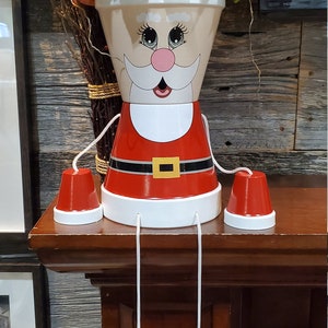 Christmas Santa Flower Pot People Home Decoration High Quality Coated ...