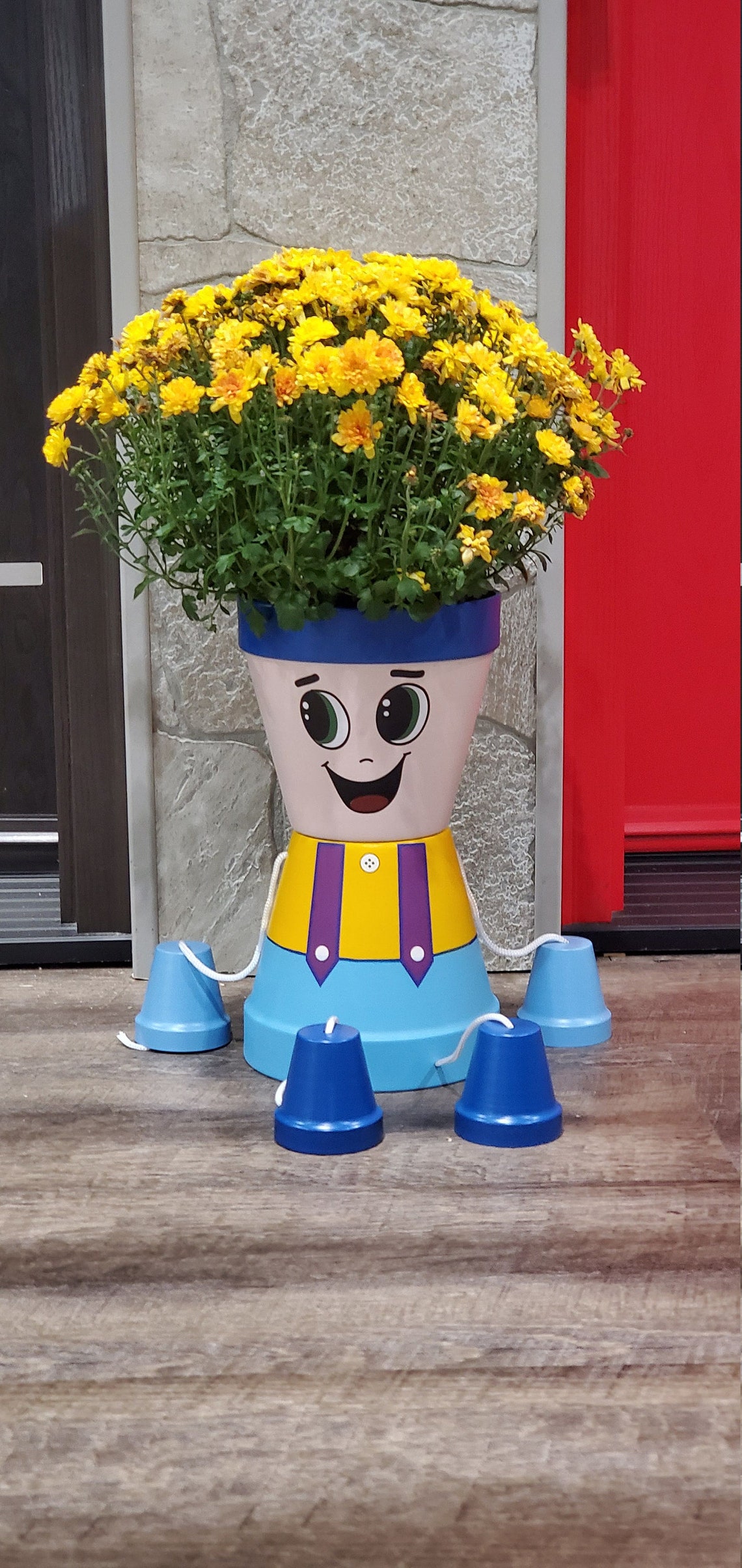 Flower Pot People, BOY KID joe High Quality Coated Metal No Rust and ...