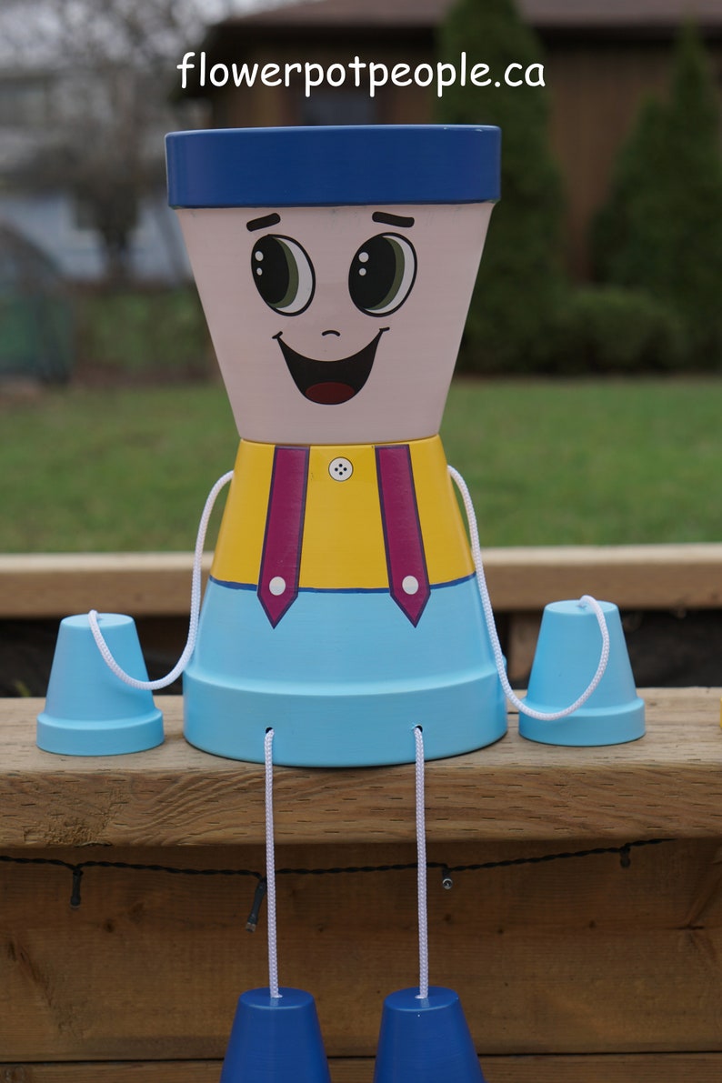 Flower Pot People, BOY KID "joe" High Quality Coated Metal No Rust and ...