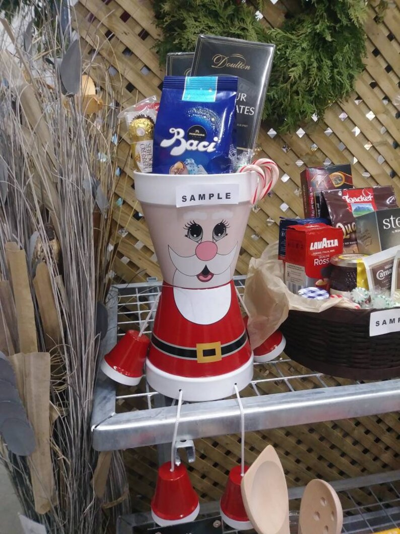 Christmas Santa Flower Pot People Home Decoration High Quality Coated ...