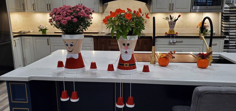 Christmas Santa Flower Pot People Home Decoration High Quality Coated ...