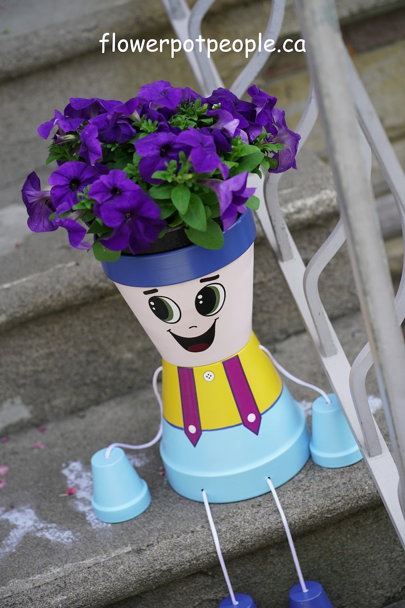 Flower Pot People, BOY KID "joe" High Quality Coated Metal No Rust and ...