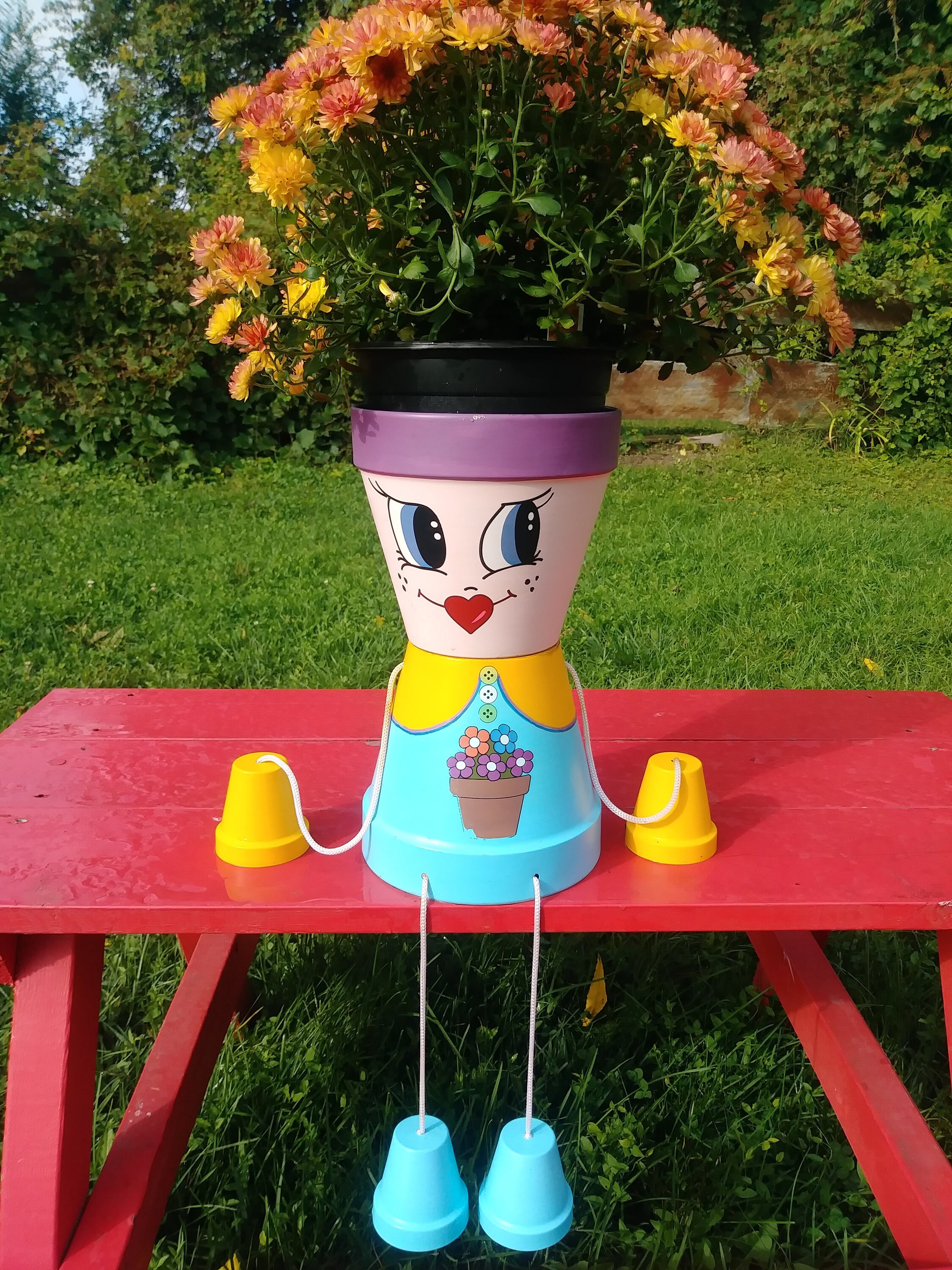 Beautiful Flower Pot People High Quality Awesome And Bright full Colors