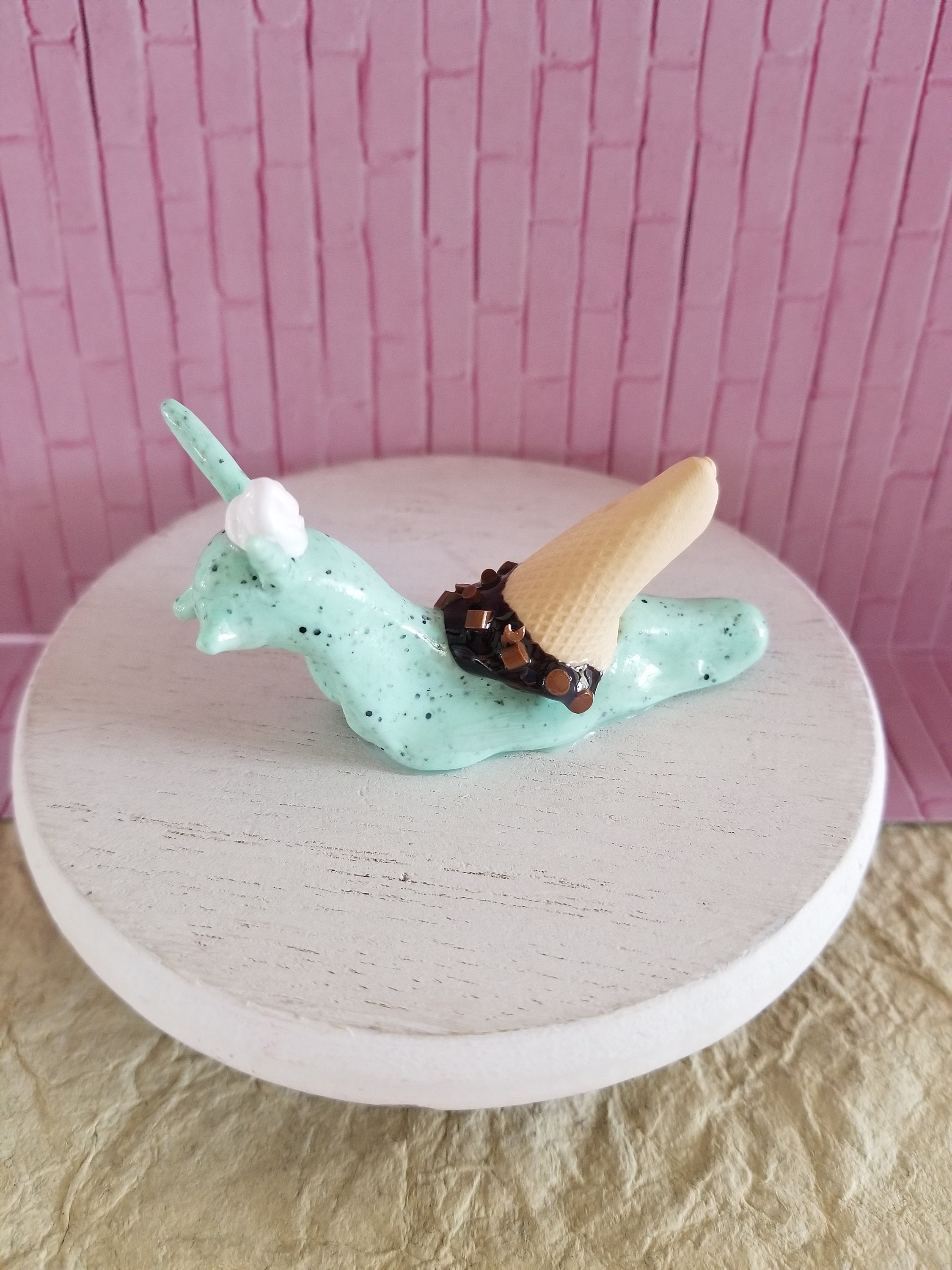 Ice Cream Snail: Mint Chocolate Chip | Etsy