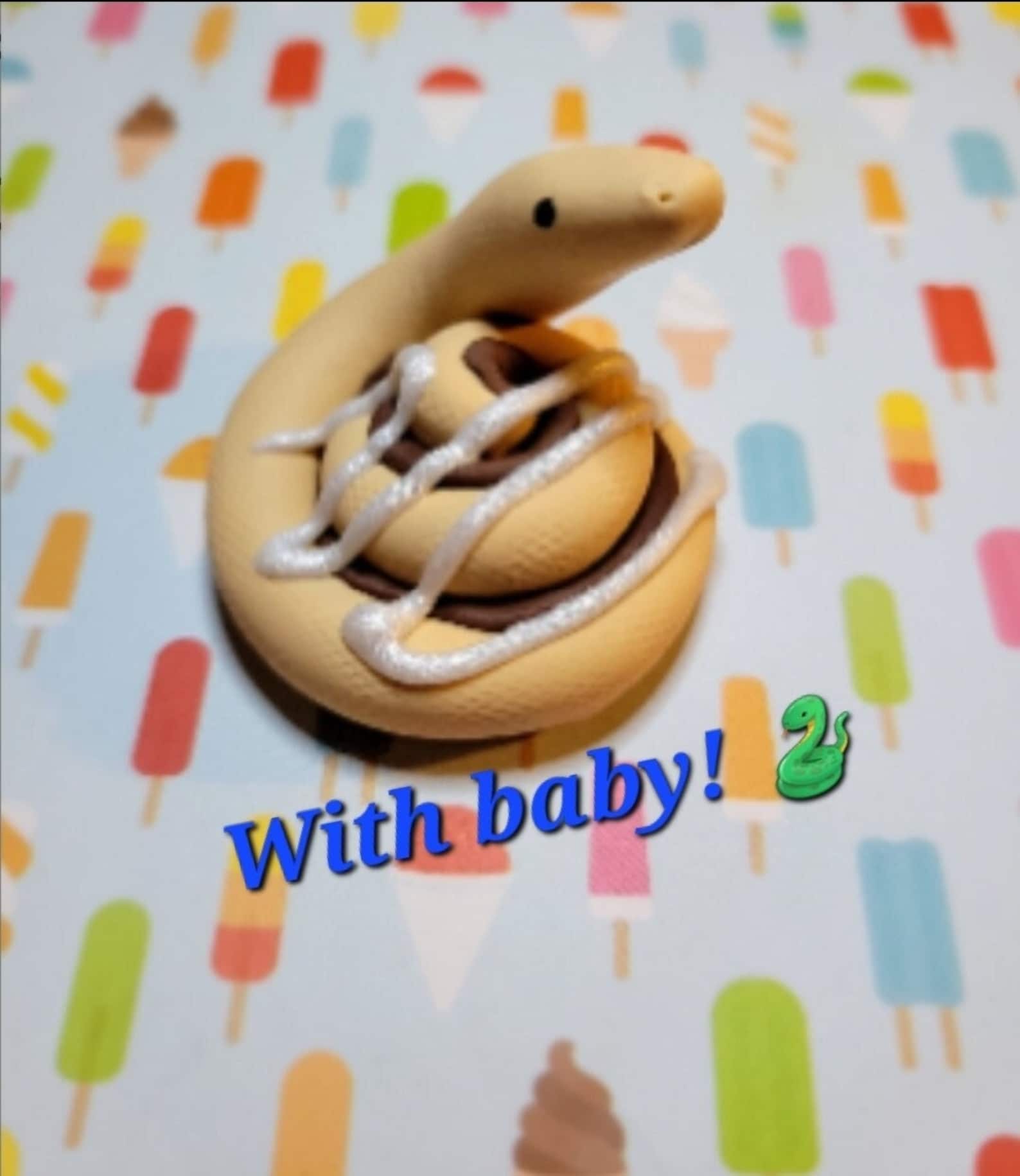 Cinnamon Bun Snake With Baby - Etsy