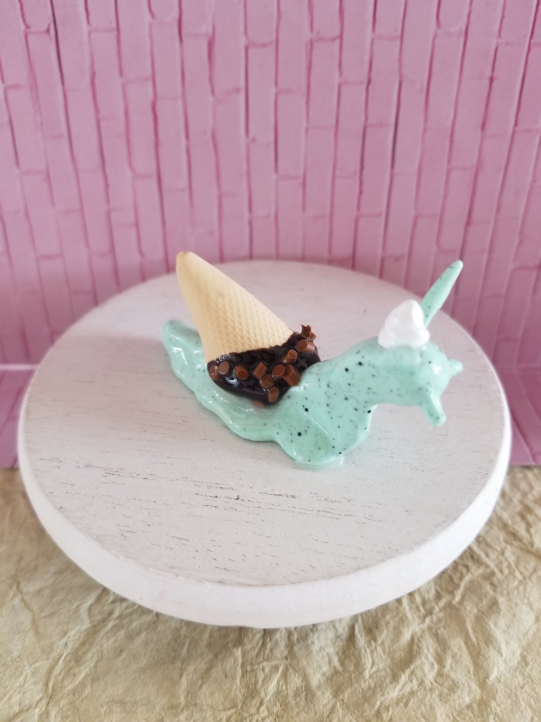 Ice Cream Snail: Mint Chocolate Chip | Etsy