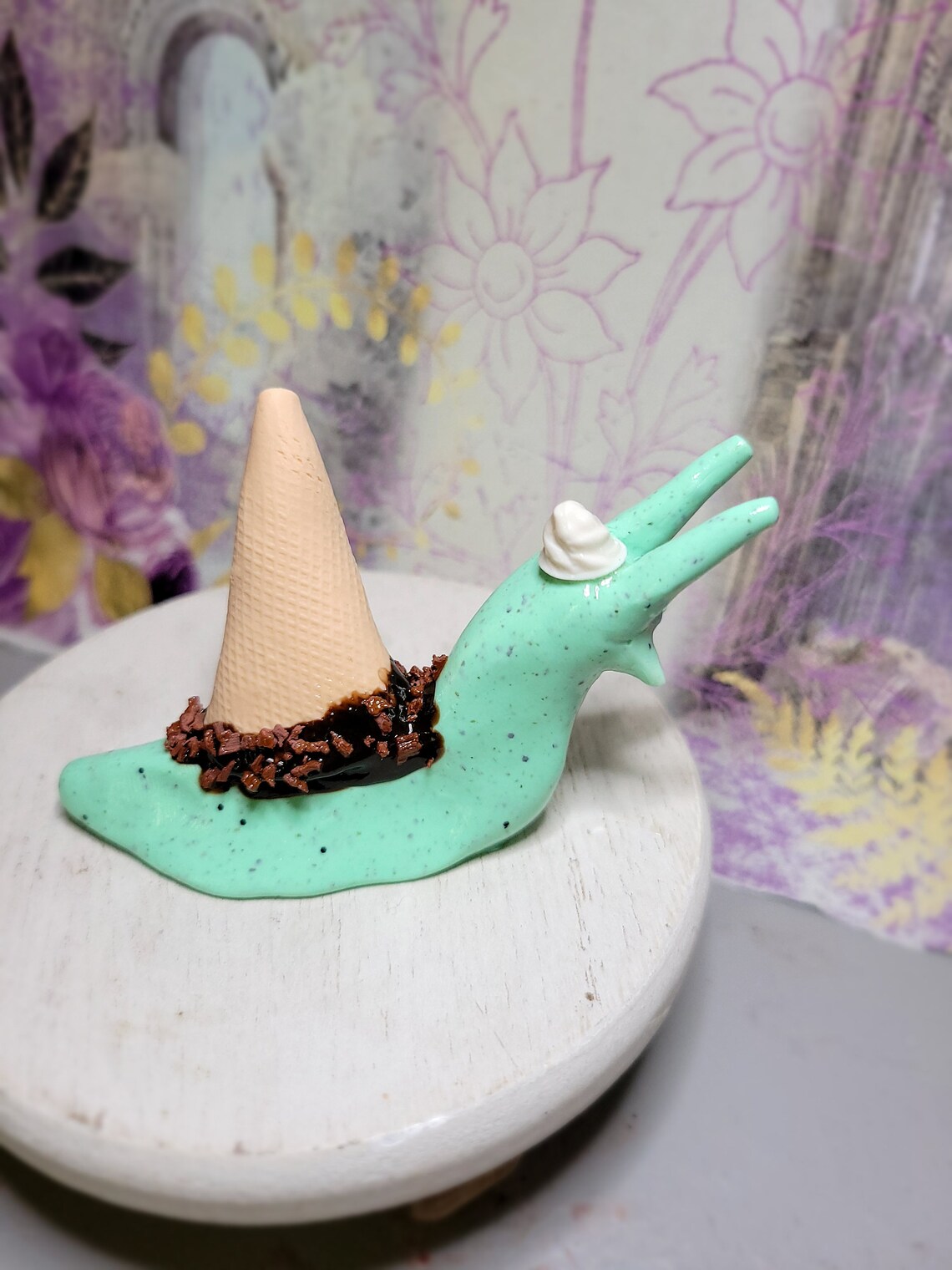 Ice Cream Snail: Mint Chocolate Chip - Etsy