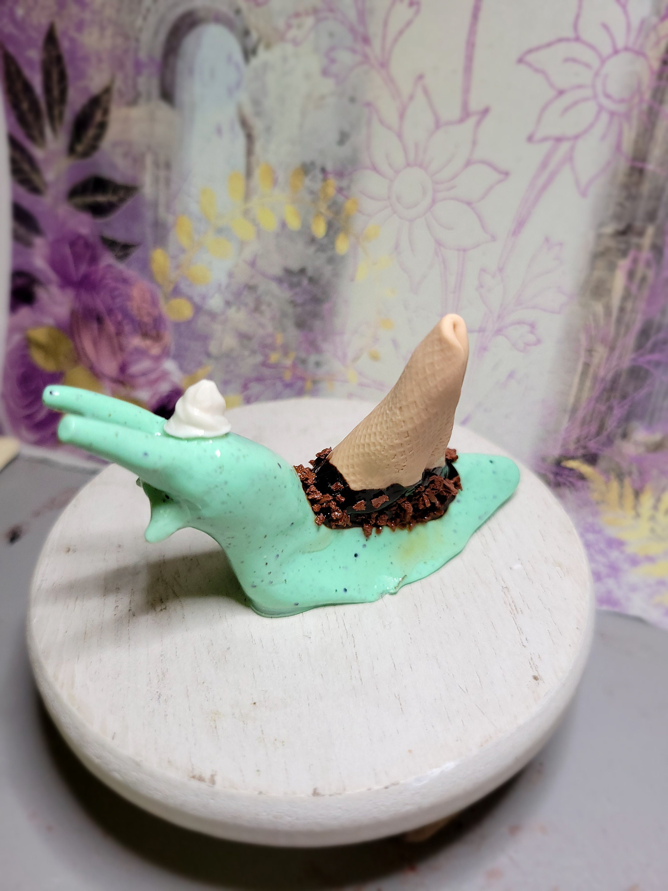 Ice Cream Snail: Mint Chocolate Chip - Etsy