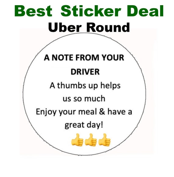 Round Uber Eats Stickers - Etsy