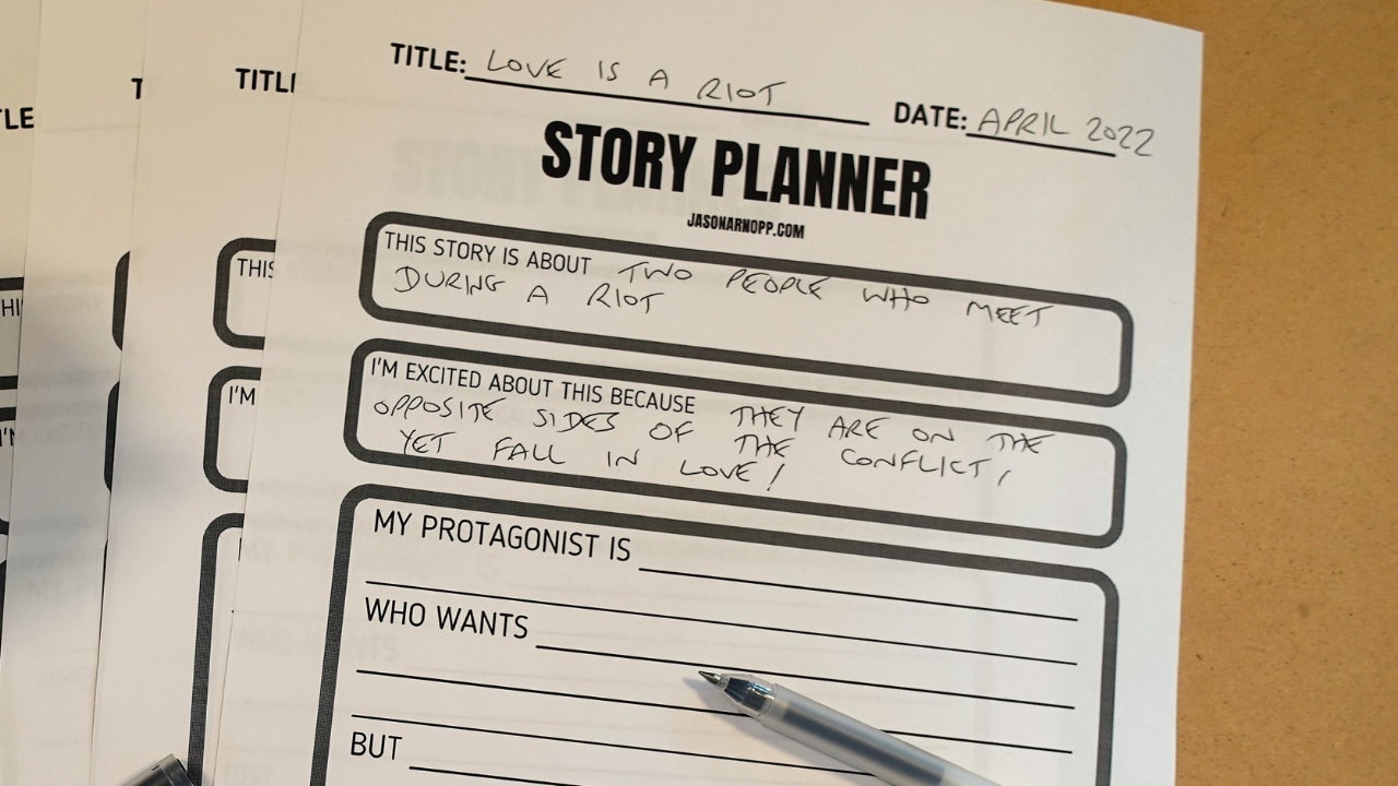 Story Planner Worksheet for Writers, Novelists, Authors and ...
