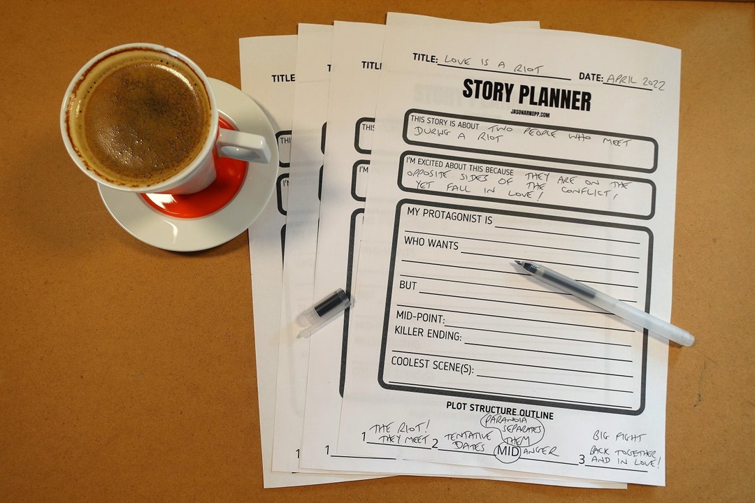 Story Planner Worksheet for Writers, Novelists, Authors and ...