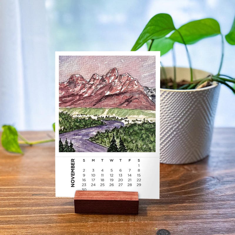 Watercolor Calendar - Etsy