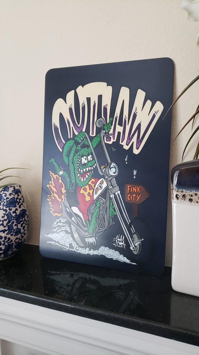Rat Fink Chopper Outlaw Painted by Zook - Etsy