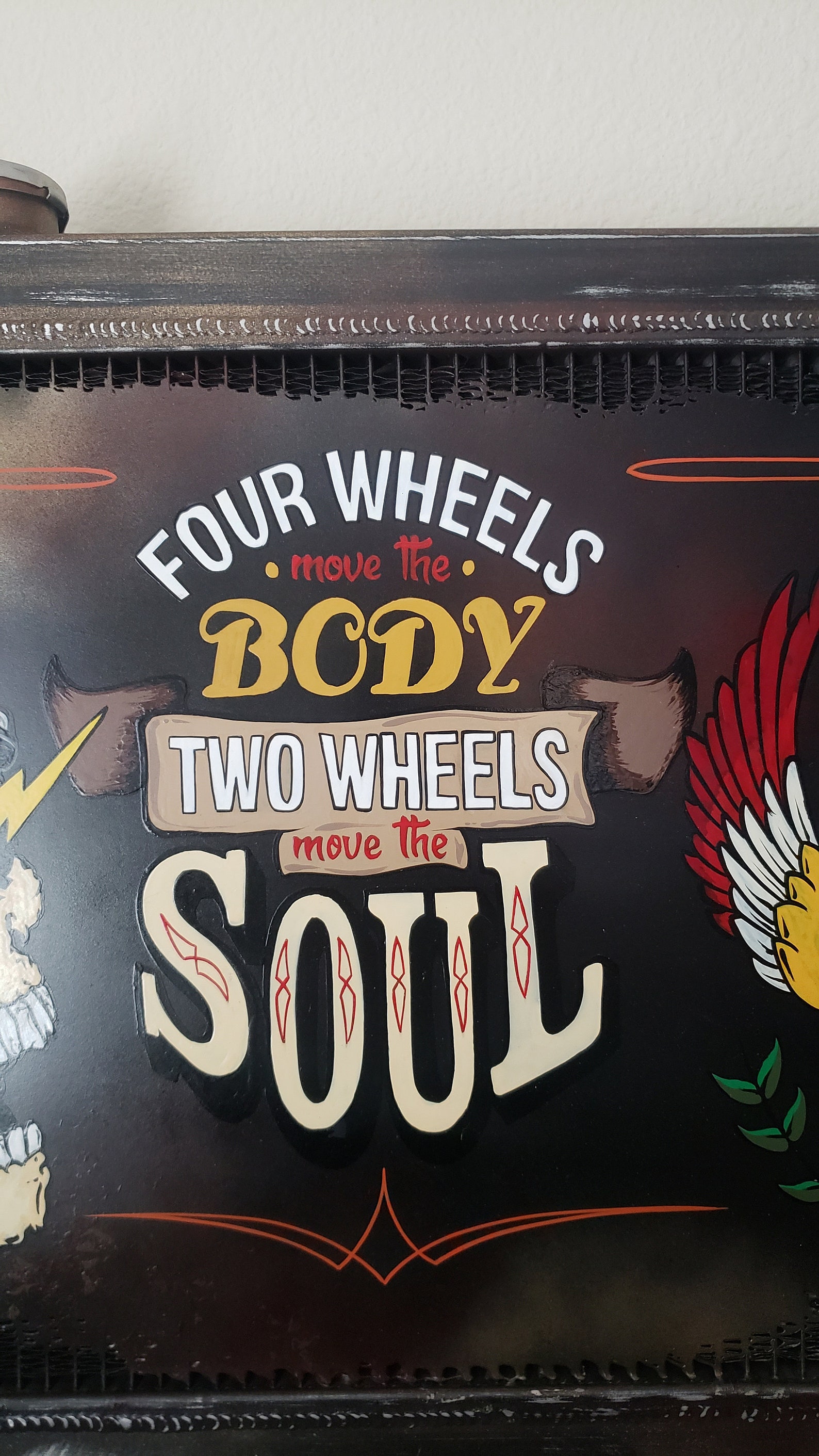 Four Wheels Move the Body Two Wheels Move the Soul - Etsy