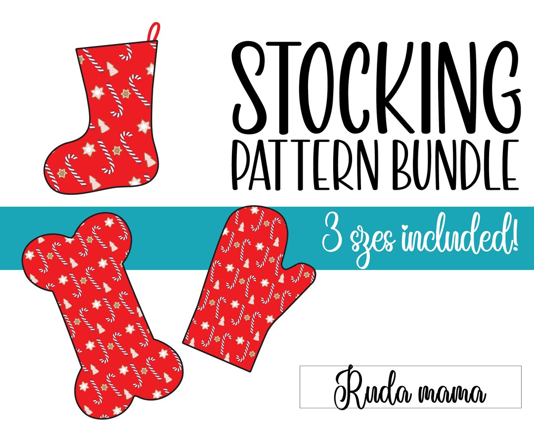 Stocking PDF | BUNDLE | Stocking Sewing Pattern | Mitten | Traditional ...
