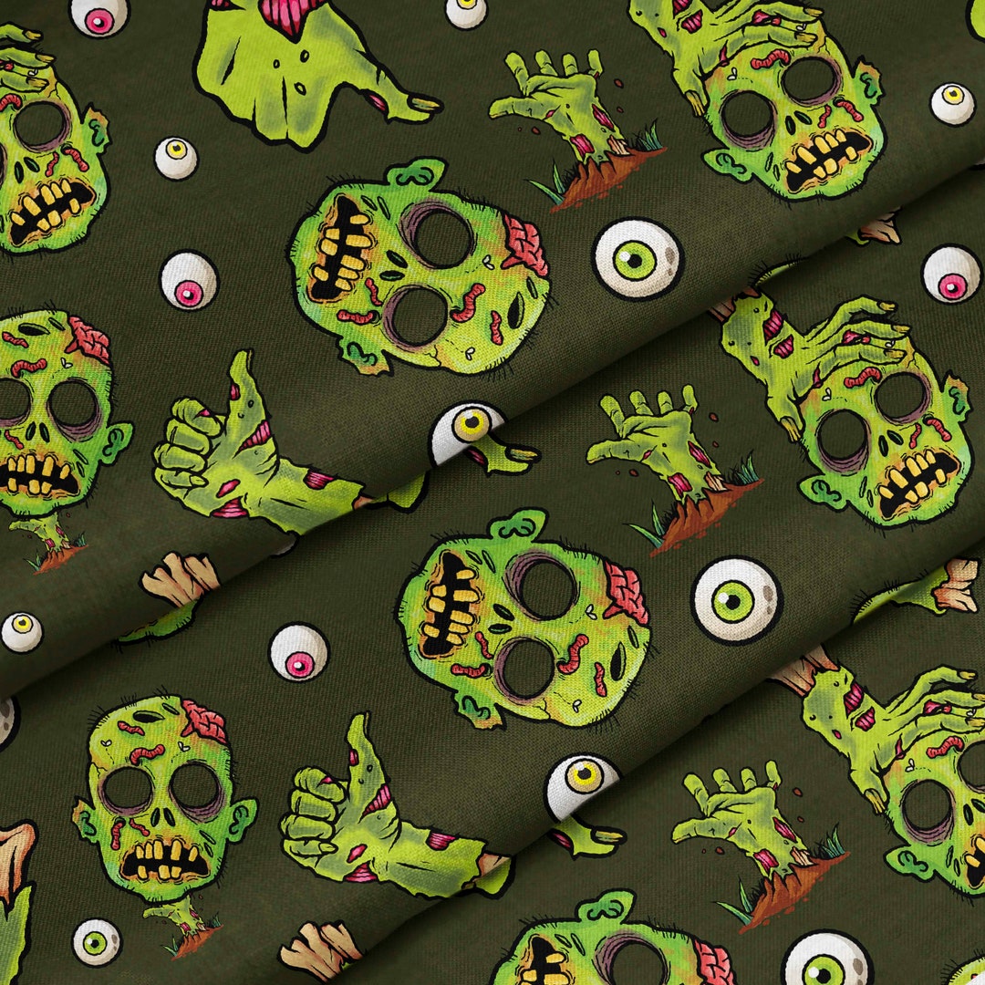 Zombies | Zombies Fabric | Cotton Fabric | Cotton | Bedding Fabric ...