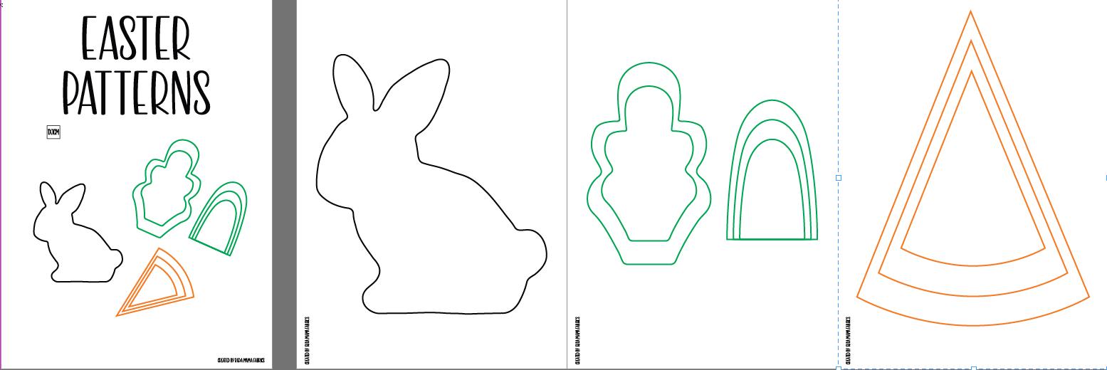 EASTER - Sewing Pattern DIY Sewing Simple for Kids, Cut Out Patterns ...