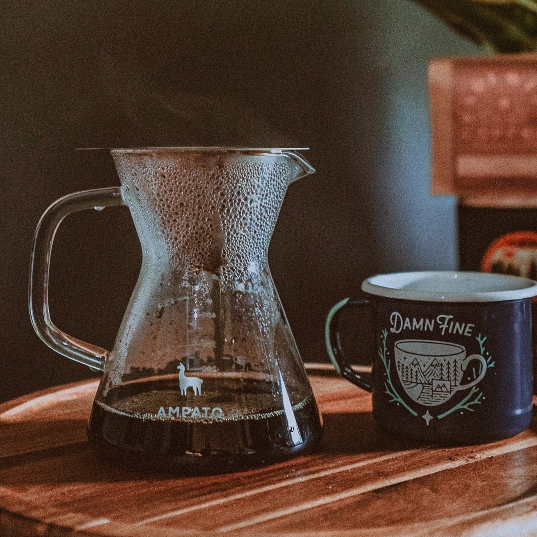 Pour Over Coffee Dripper Stand Glass Carafe Reusable - Etsy