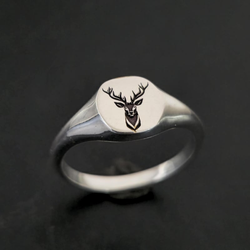 Mens Deer Hunting Ring - Etsy UK