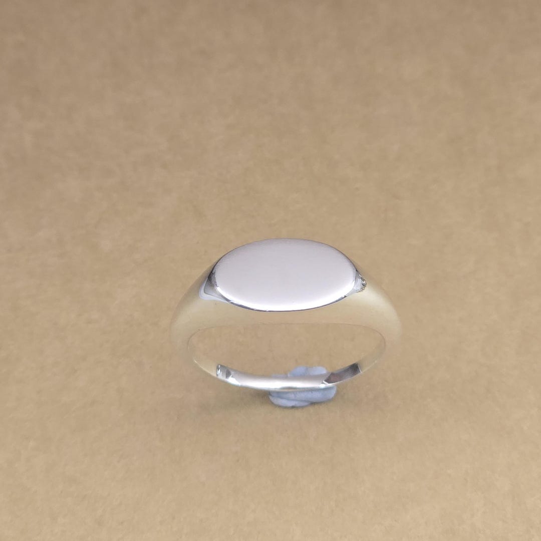 Sterling Silver Oval Custom Initial/name/logo/symbol Signet Ring ...