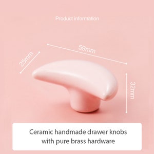 Crescent Moon Ceramic Knobs Childrens Drawer Knobs Kids Dresser Knobs Decorative Living Room ...