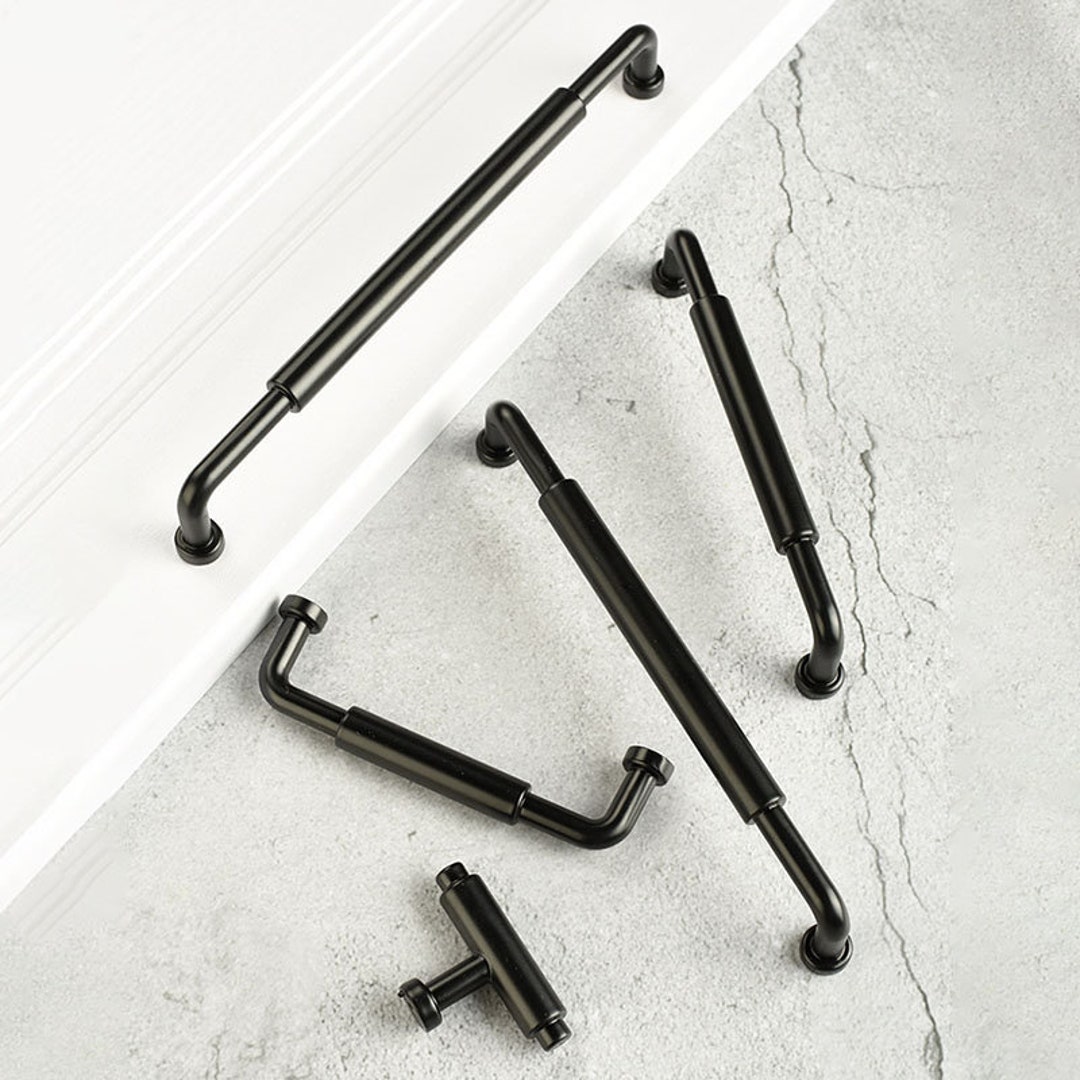 Black Cabinet Handles Drawer Handles Elegant Modern Black - Etsy UK