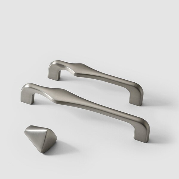 Brushed Nickel Cabinet Pulls - Etsy