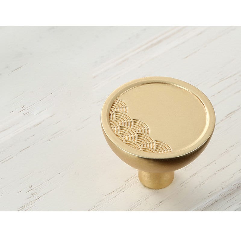 Brass Knobs Cabinet Knobs Solid Brass Round Dresser Drawer | Etsy