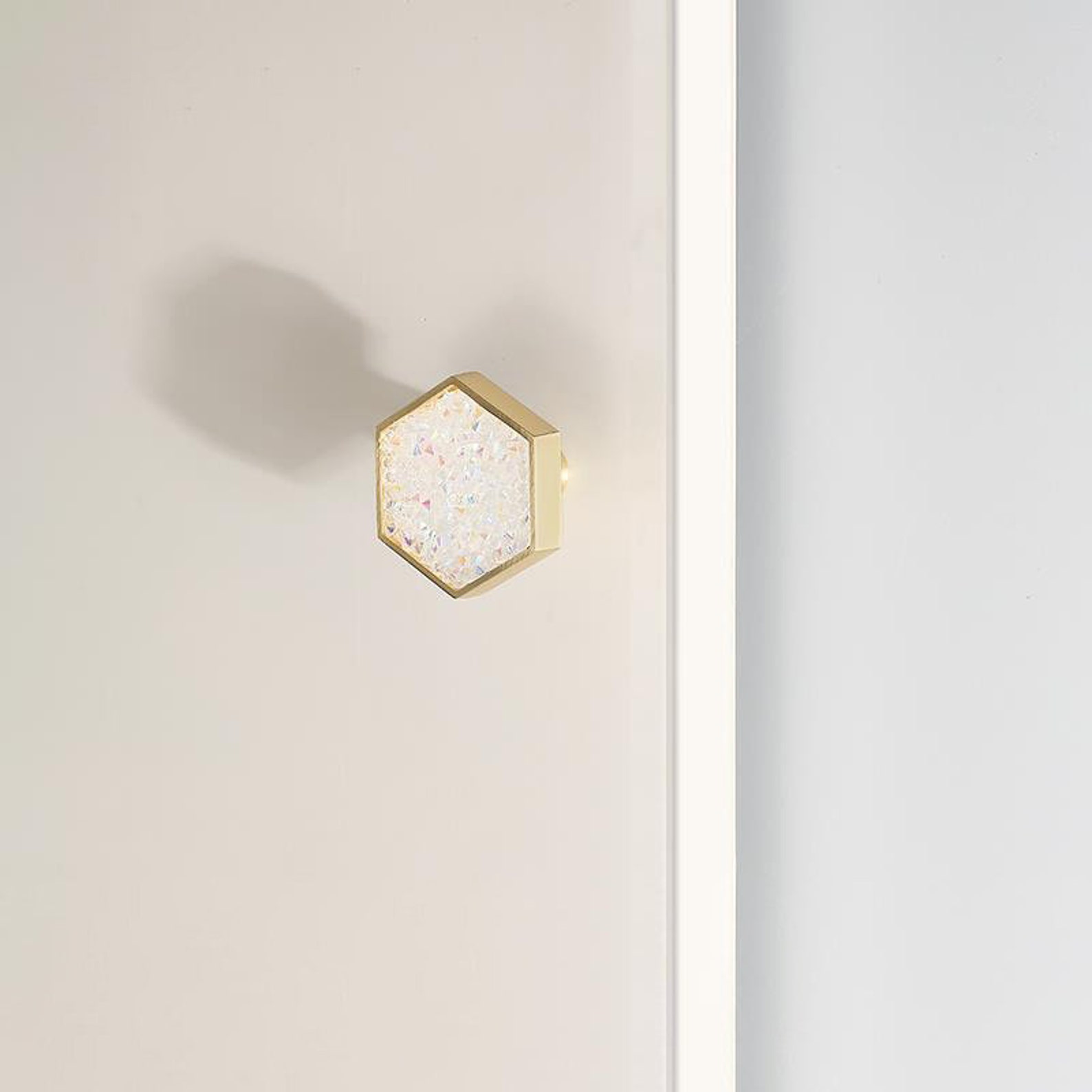 Decorative Hexagon Knob Cabinet Knobs Drawer Knob Brass - Etsy