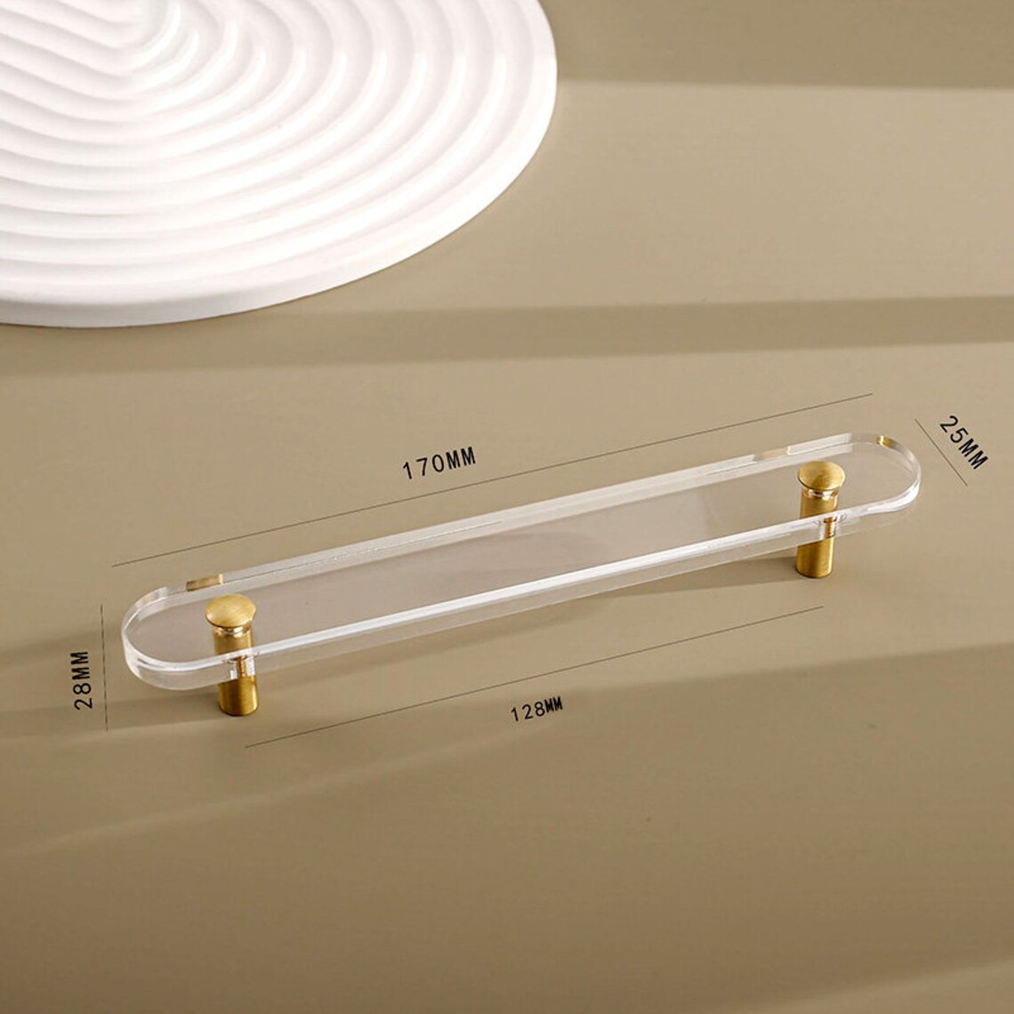 Gold Clear Acrylic Cabinet Handles Oval Knob Pull Wardrobe - Etsy