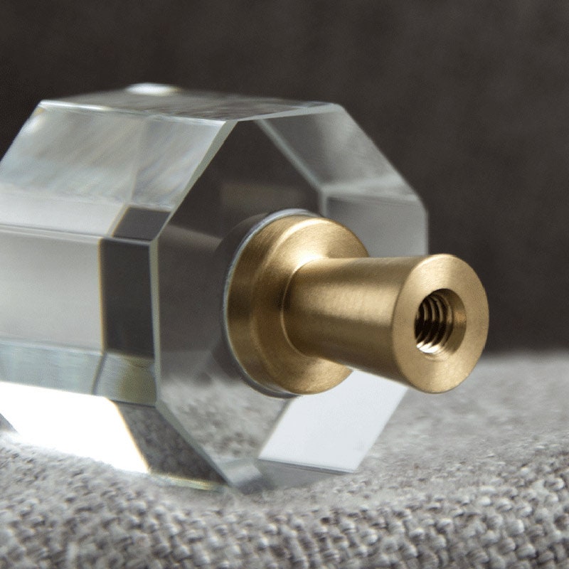 Clear Glass Kitchen Cabinet Knobs Octagon Drawer Knobs - Etsy