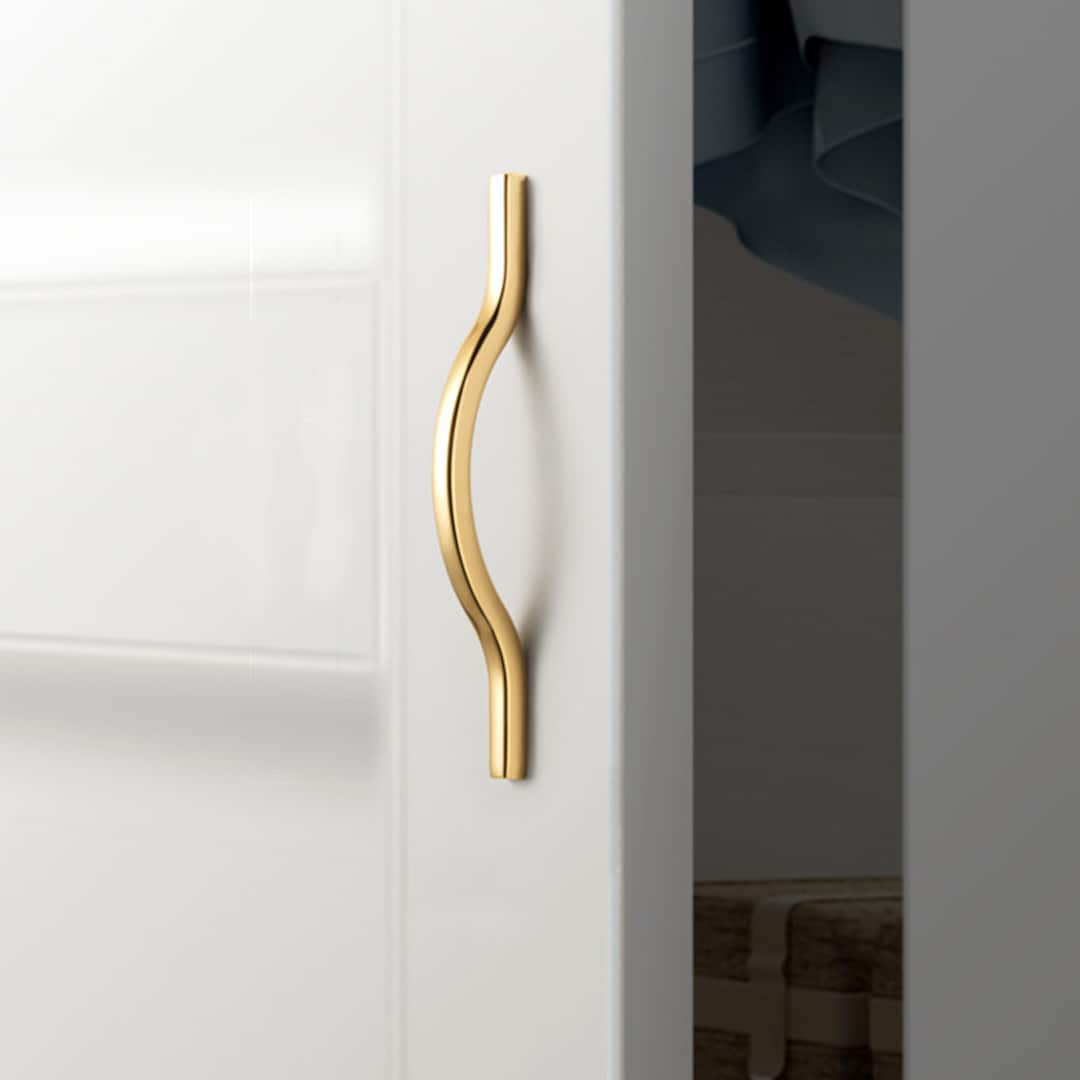 3.75/5 Inch(96/128mm) Brass Long Handle Wardrobe Cabinet Door Handle ...