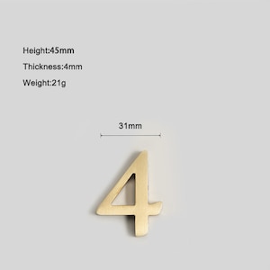 Golden Mailbox Number Letters Symbols Alphabet Door House Numbers Self ...