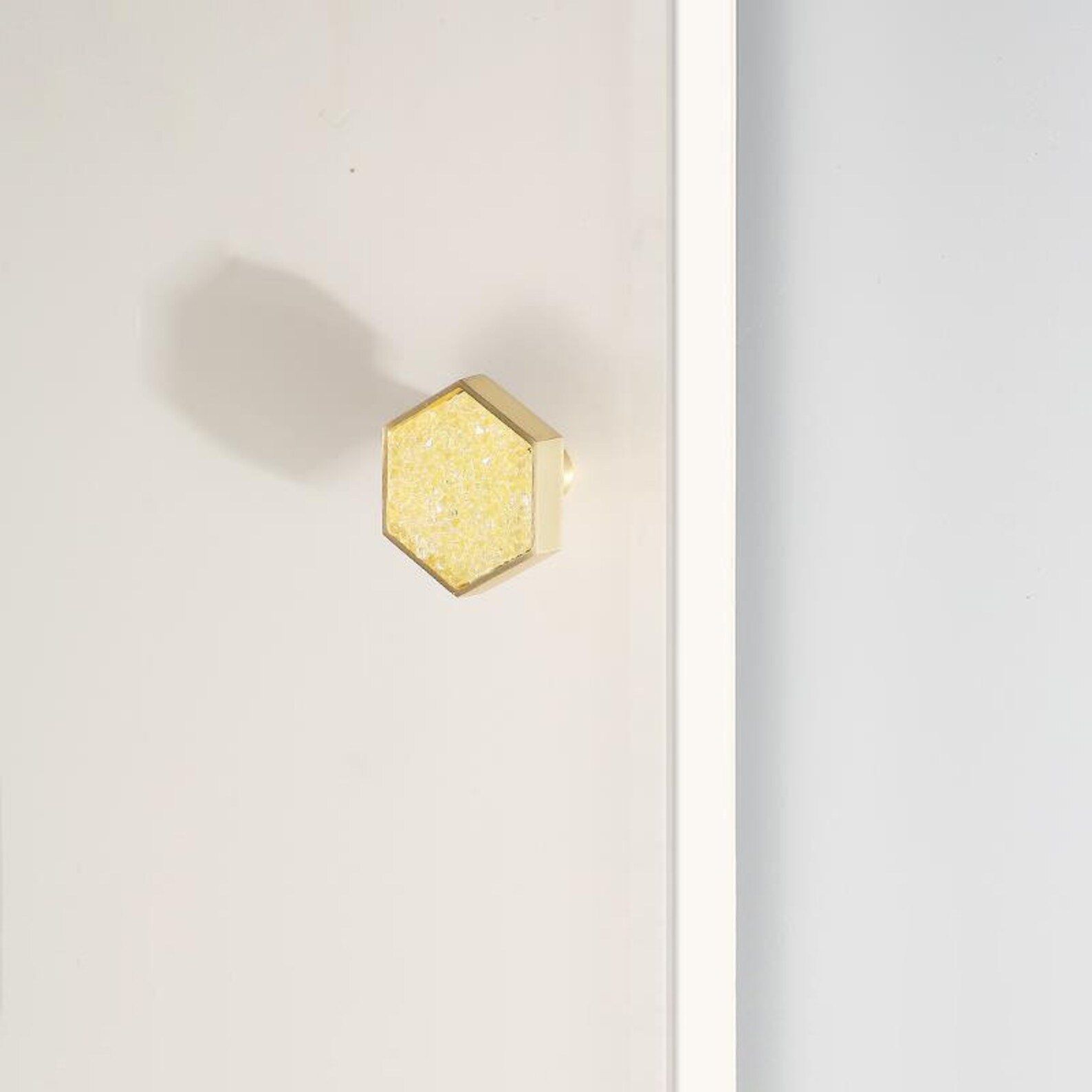 Decorative Hexagon Knob Cabinet Knobs Drawer Knob Brass - Etsy