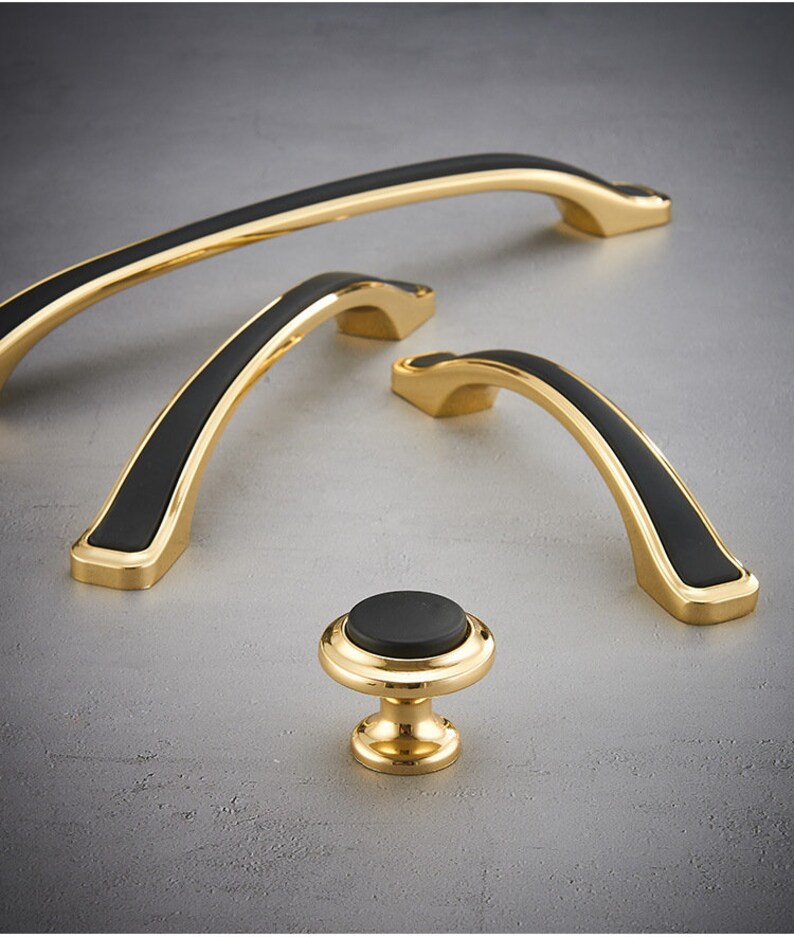 Solid Kitchen Cabinet Arch Pulls Handles Cabinet Pulls Black - Etsy