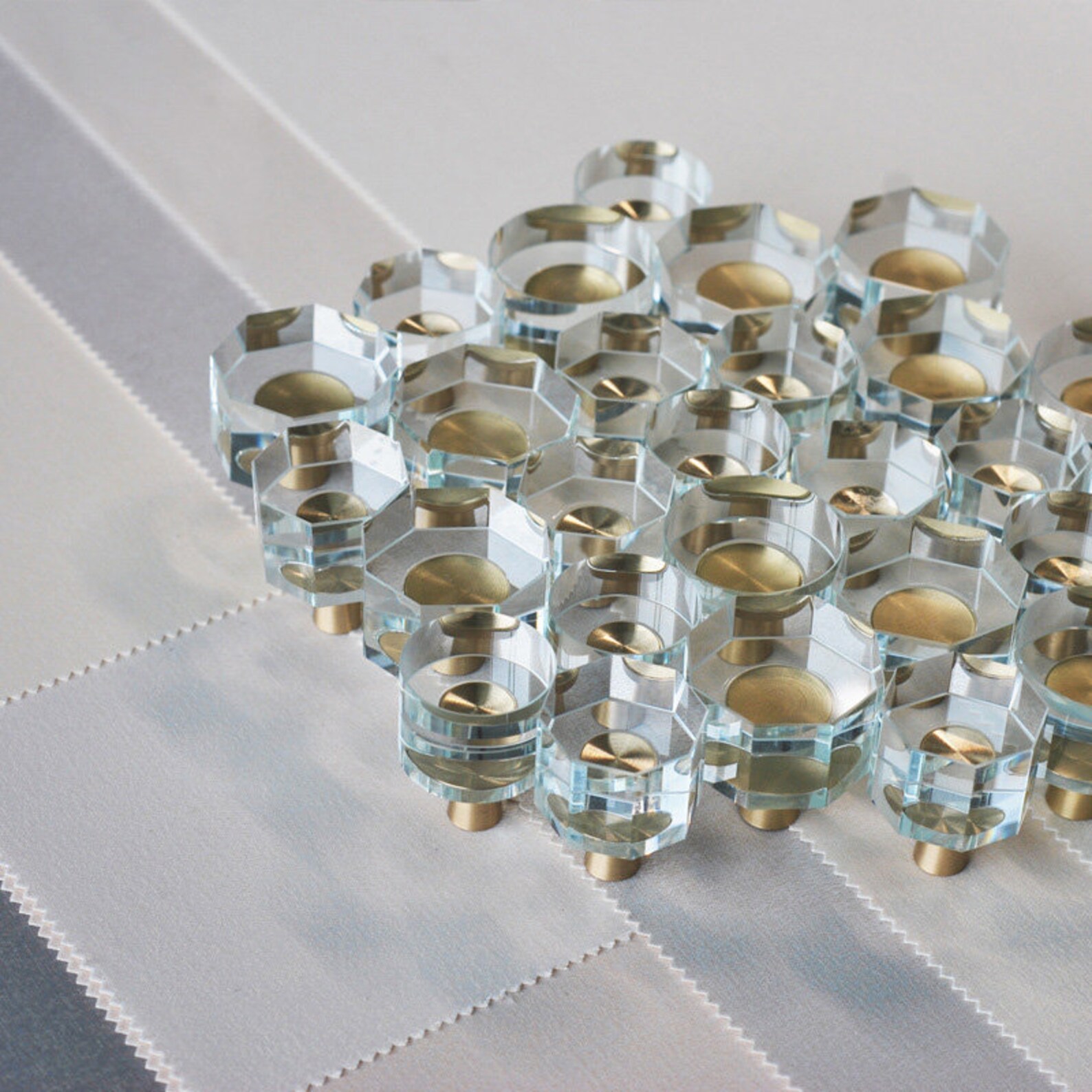 Clear Glass Kitchen Cabinet Knobs Octagon Drawer Knobs - Etsy