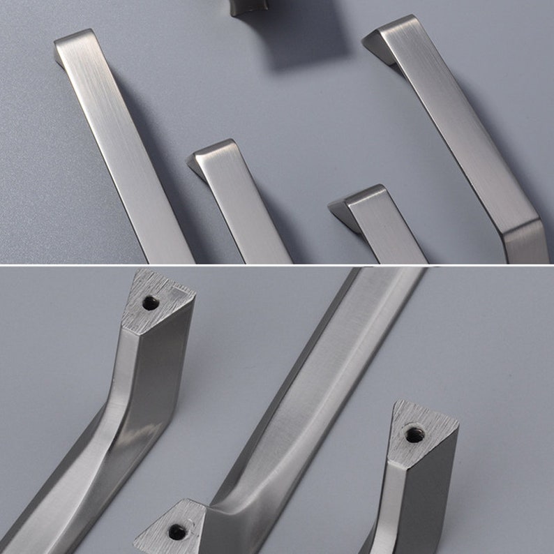 Brushed Nickel Cabinet Handlesmodern Cabinet Hardware Handles - Etsy