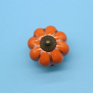 Vintage Ceramic Pumpkin Door Knobs Pumpkin Ceramic Drawer Knobs Cabinet ...