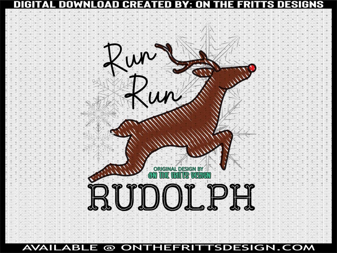 Run Rudolph the Red Nosed Reindeer Christmas PNG, Rudolph Christmas Png ...