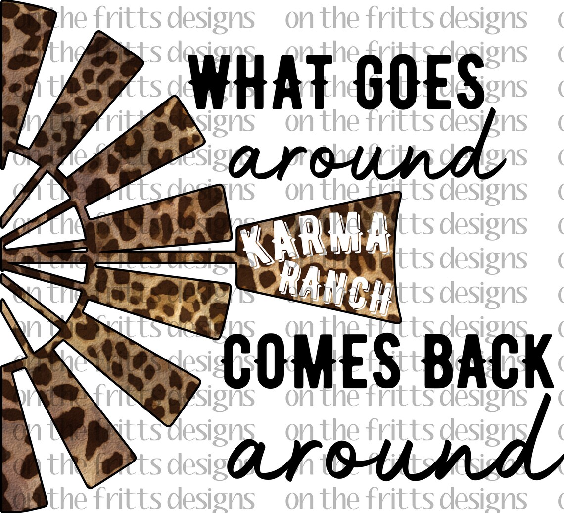 Karma Ranch Digital Design Sublimation Design Digital | Etsy