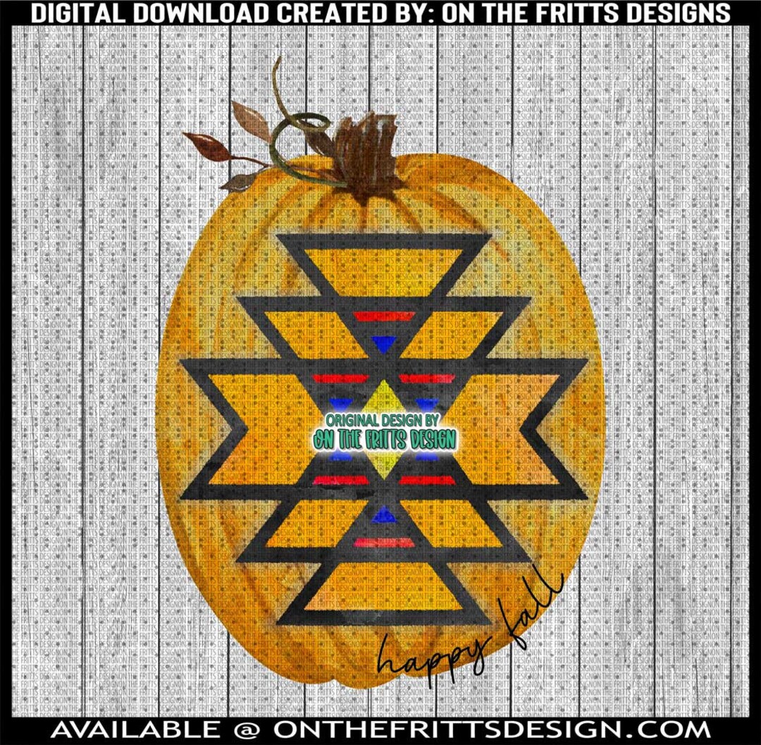Aztec Tribal Pattern Pumpkin Digital Design Sublimation Design Digital ...