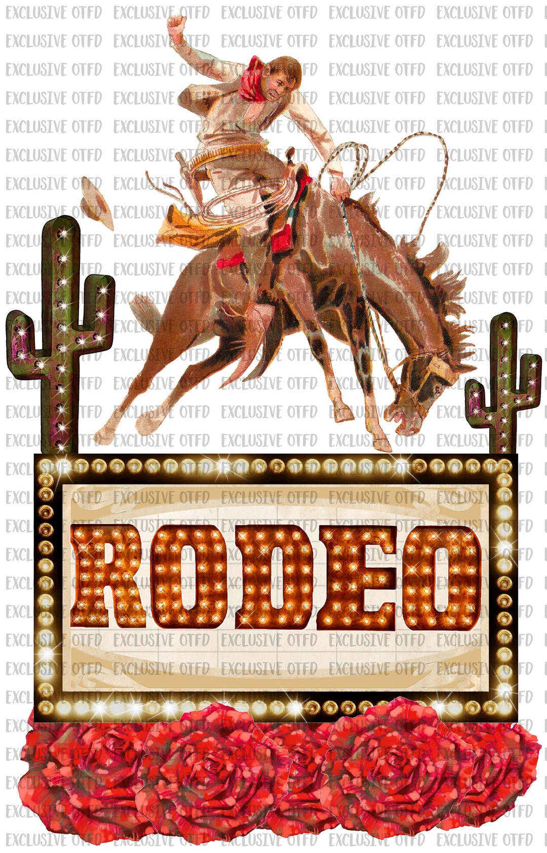 Rodeo Cowboy Digital Design | Sublimation Design | Digital Download ...