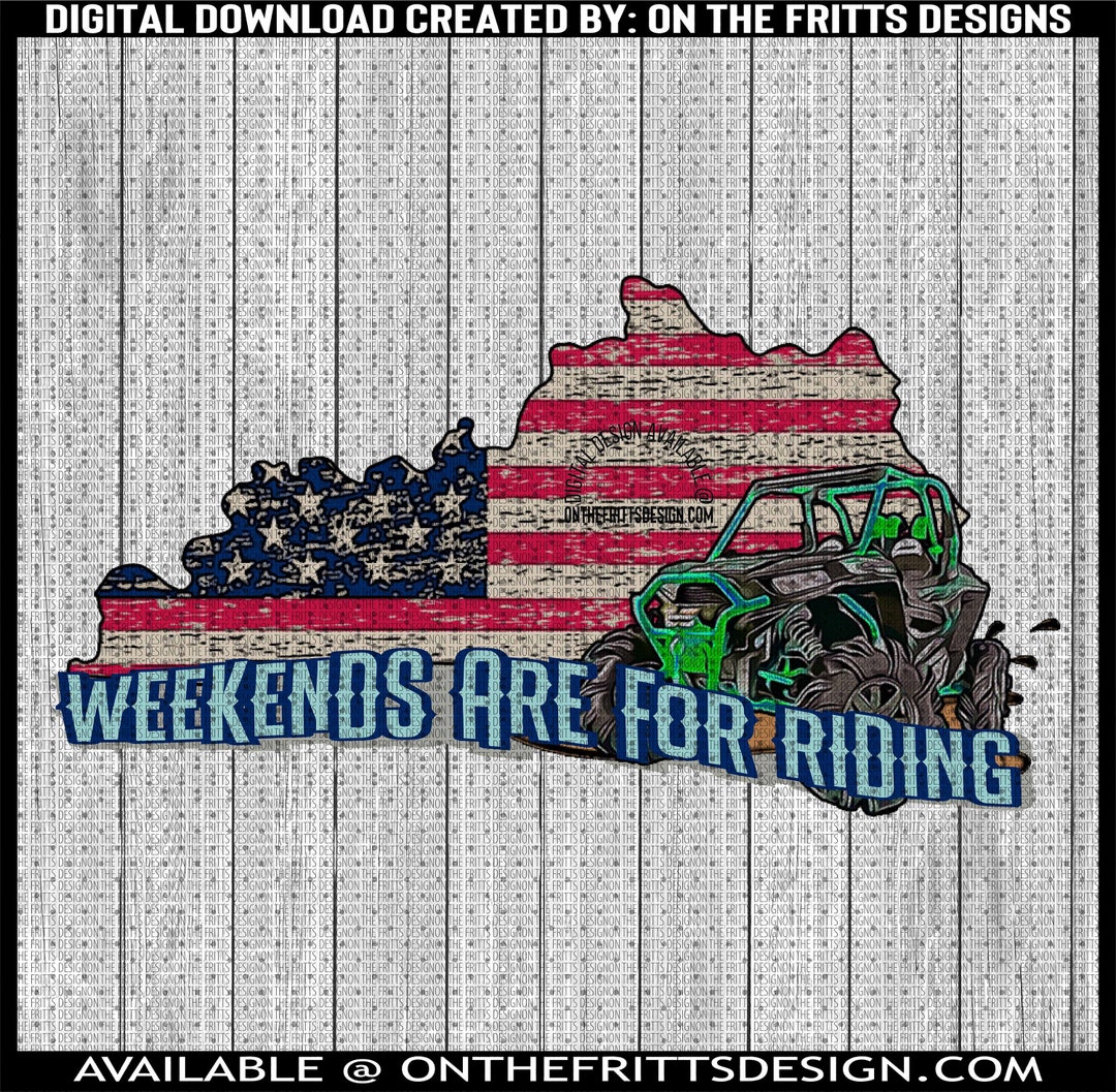 Weekends Are for Riding Kentucky Digital Design | Sublimation Design ...