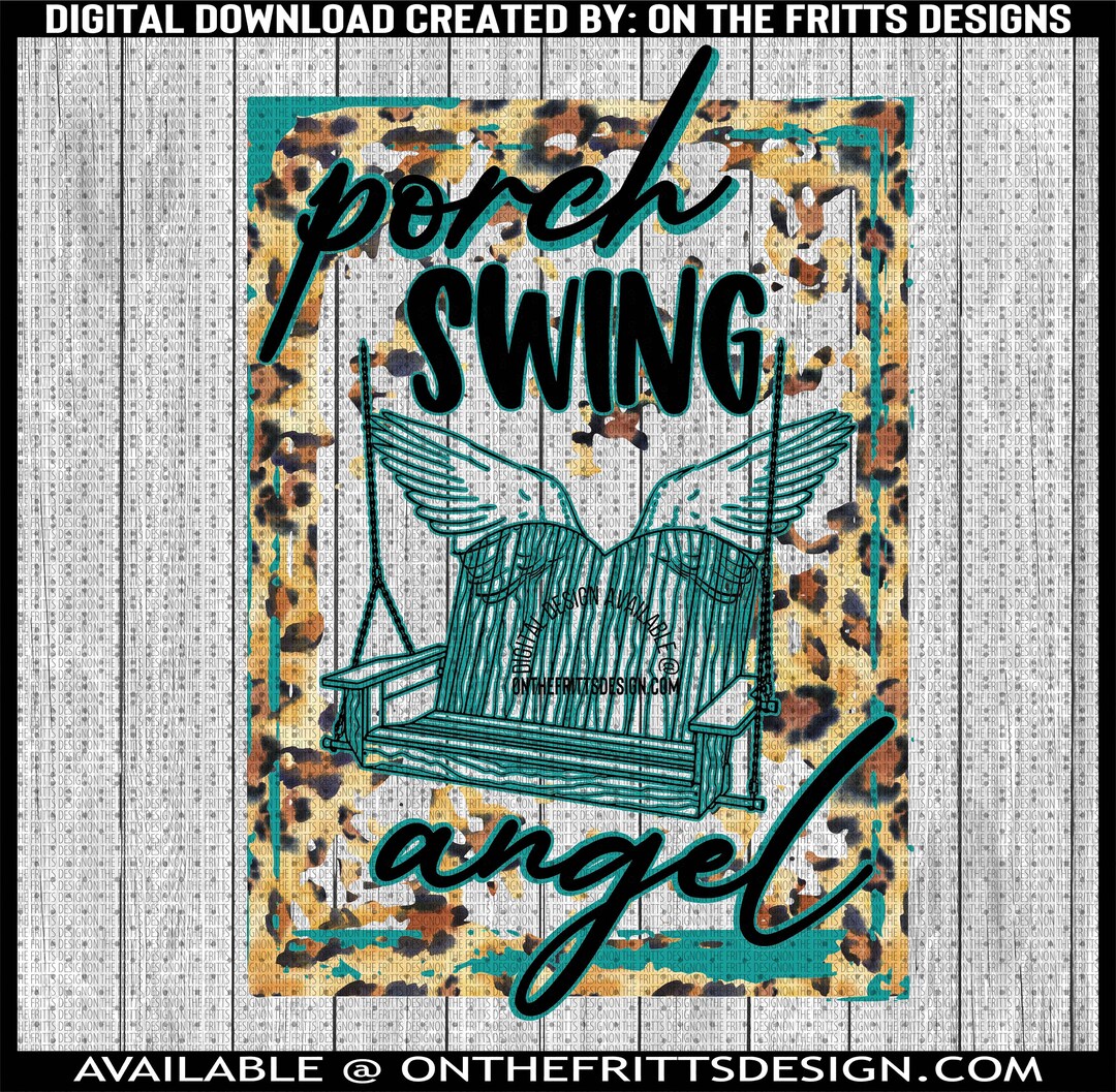 Porch Swing Angel Digital Design | Sublimation Design | Digital ...