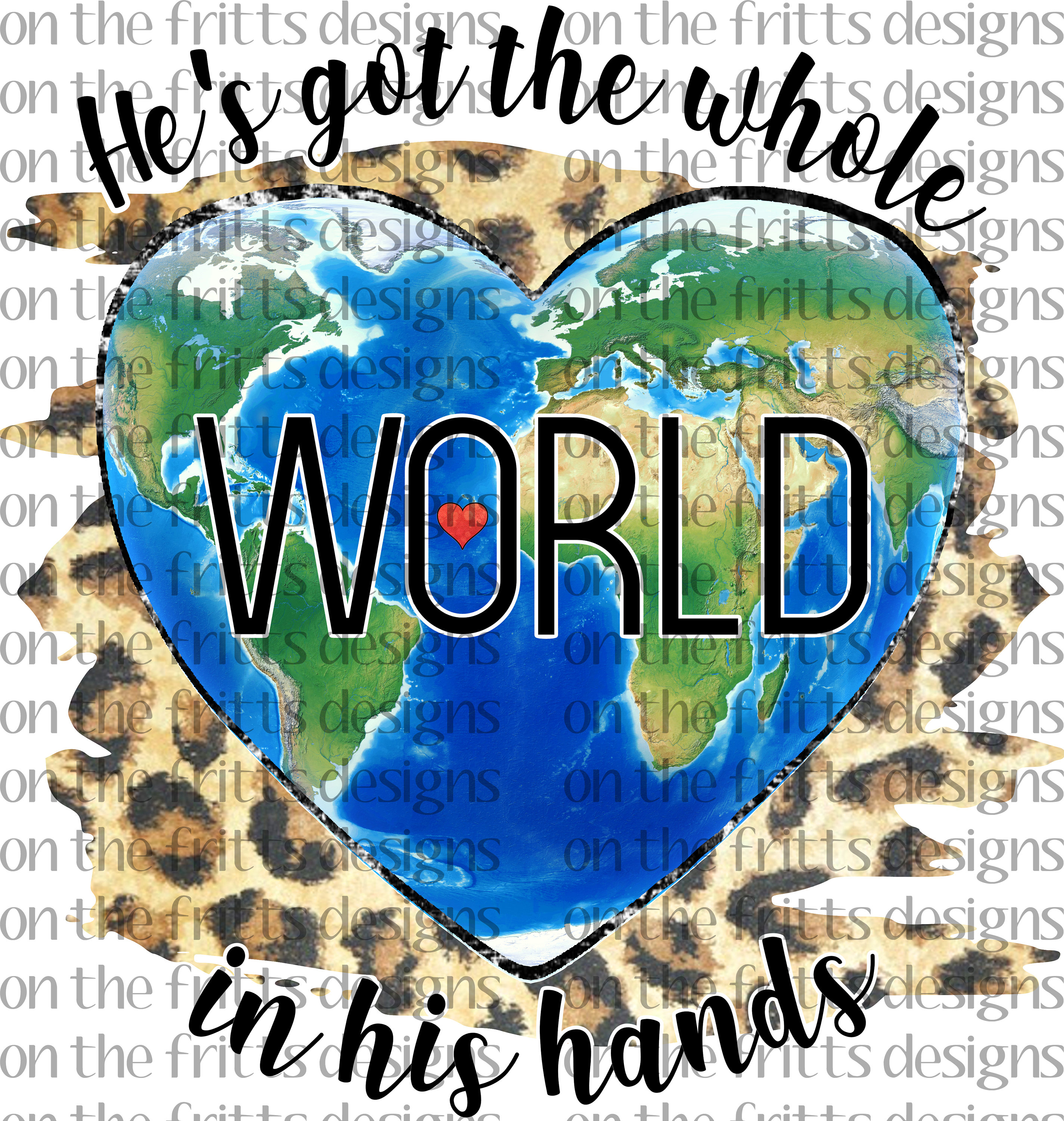 He's Got the Whole World in His Hands Digital Design - Etsy